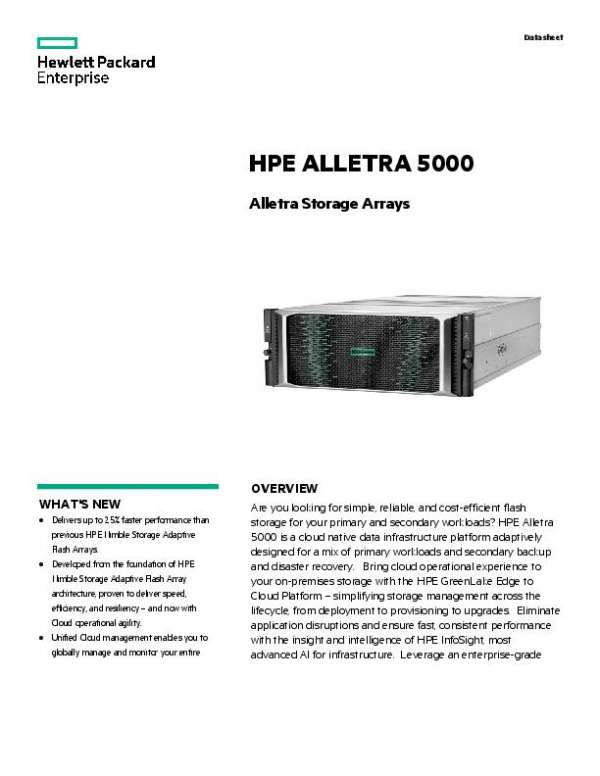 HPE Alletra 5000 Alletra Storage Arrays TechTonic Times